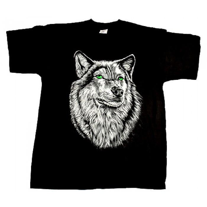 Tricou - Lup cu ochii verzi ( wolf with green eyes ) - Tricouri cu ...