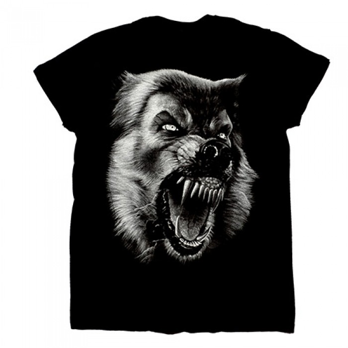 Tricou - Lup Cu Colti ( wolf with fangs ) - Tricouri cu imprimeuri ...