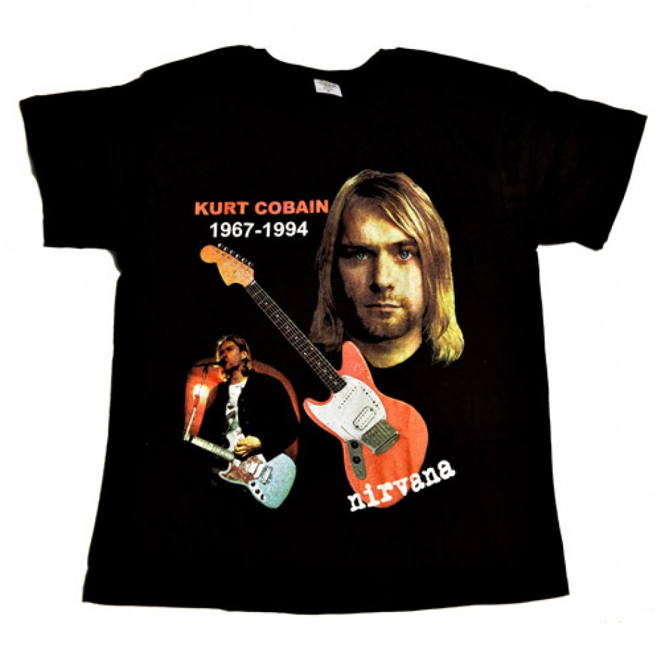 Tricou Kurt Cobain - Nirvana - Red Guitar - Tricouri Rock ...